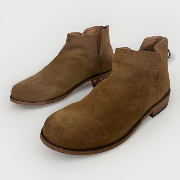 beek | Shoes | Beek Falcon Classic Tan Leather Suede Ankle Bootie Back ...